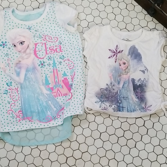 Disney | Shirts & Tops | 2 Disney Princess Frozen Queen Elsa Tops 2t ...